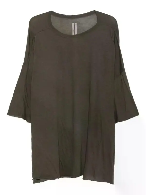 Rick Owens Raw-cut Organic Cotton T-shirt - Green
