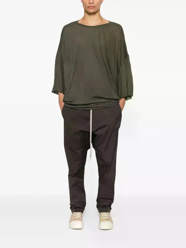 Rick Owens Raw-cut Organic Cotton T-shirt - Green