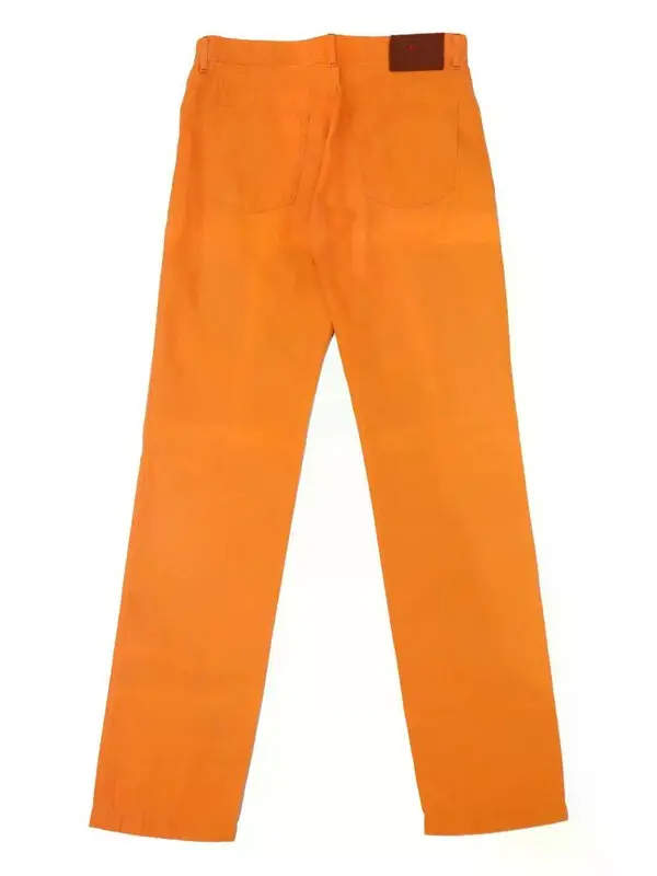Kiton Cotton Straight Leg Jeans - Orange