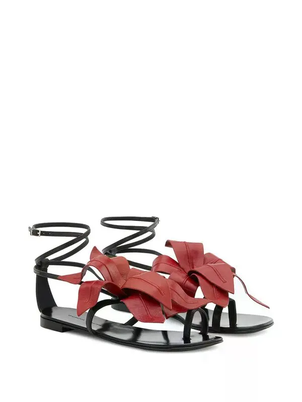 GIUSEPPE ZANOTTI Floral Appliqué Sandals