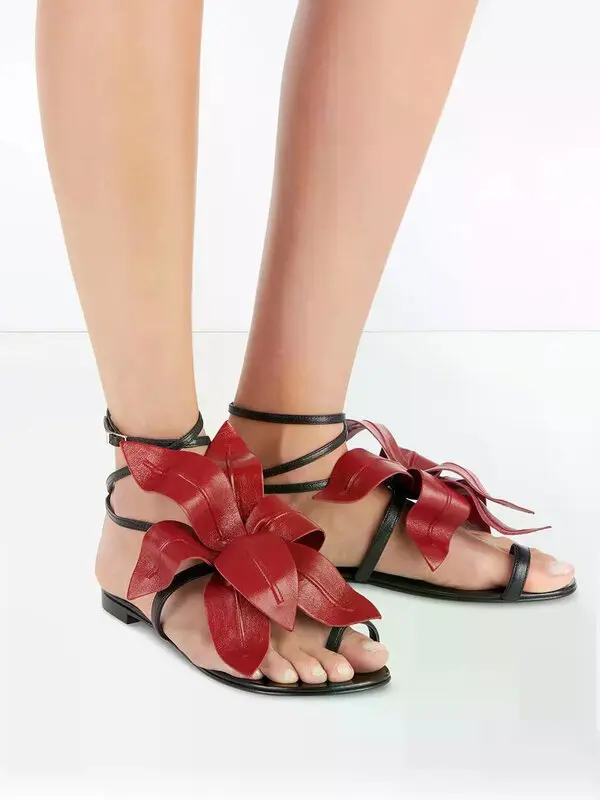 GIUSEPPE ZANOTTI Floral Appliqué Sandals