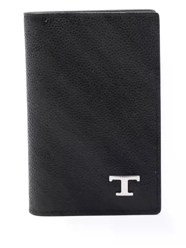 TOD'S Logo Leather Cardholder - Black