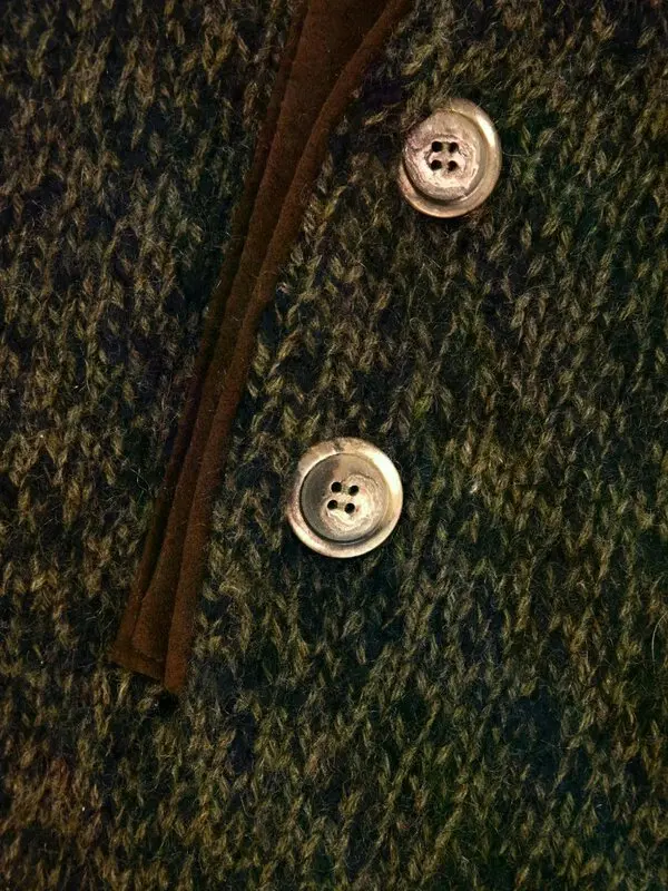 Fedeli High-neck Quarter-button Sweater