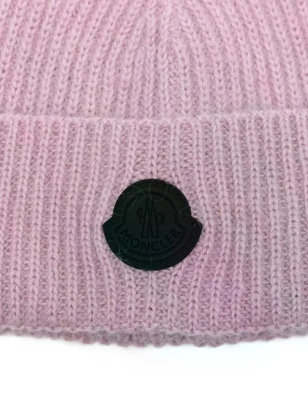 Moncler Ribbed Logo-plaque Beanie