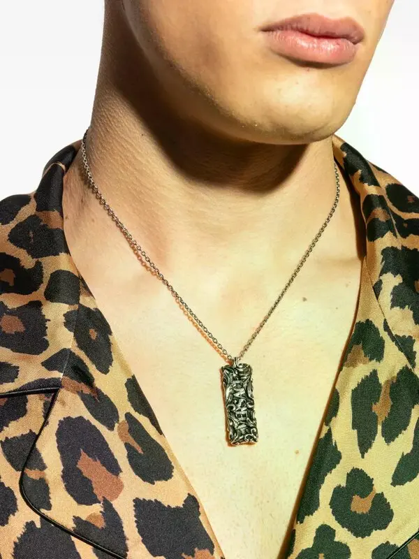 Versace Logo-engraved Pendant Necklace
