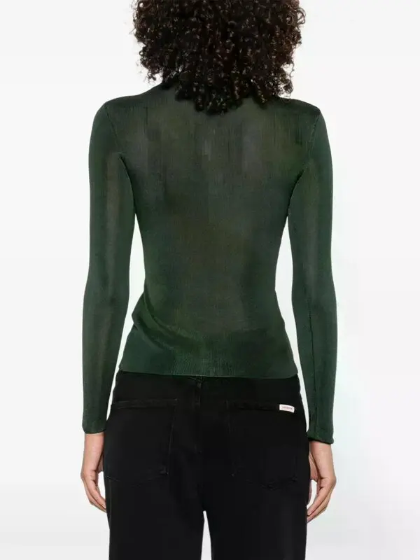 SELF-PORTRAIT Ribbed Turtleneck Top