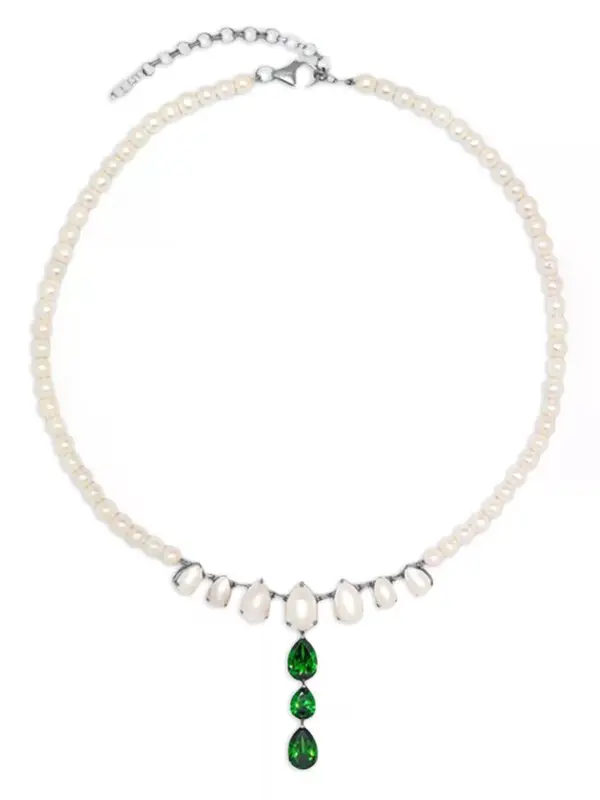 VEERT Pearl Drop Necklace - White