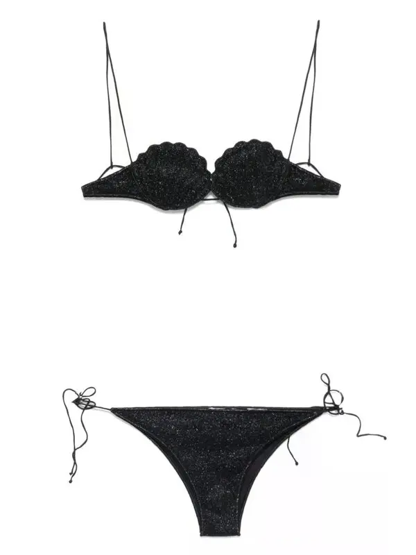 Oseree Lumière Shell Bikini Set - Black