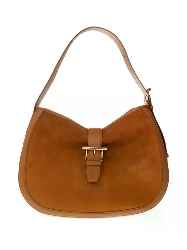 Alexander McQueen T-bar Suede Shoulder Bag - Brown