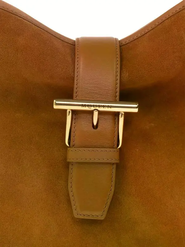 Alexander McQueen T-bar Suede Shoulder Bag - Brown