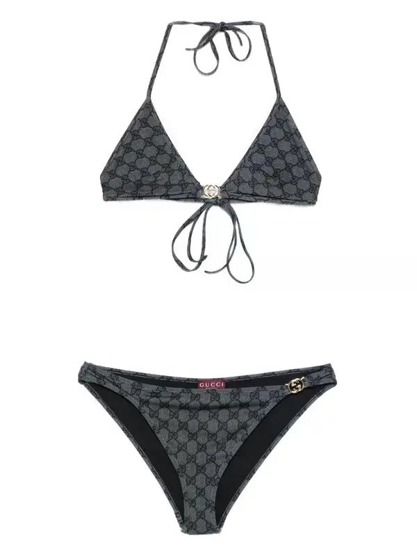 Gucci Gg Supreme Canvas Bikini Grey Editorialist
