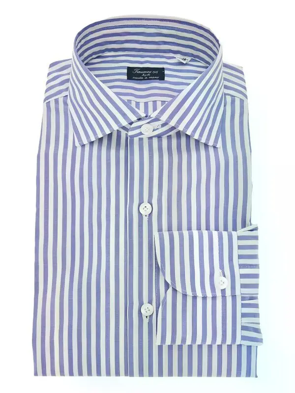 FINAMORE 1925 Striped Shirt - Blue