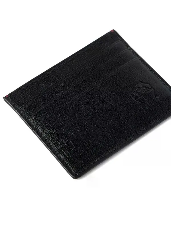 Brunello Cucinelli Grained Leather Cardholder - Black
