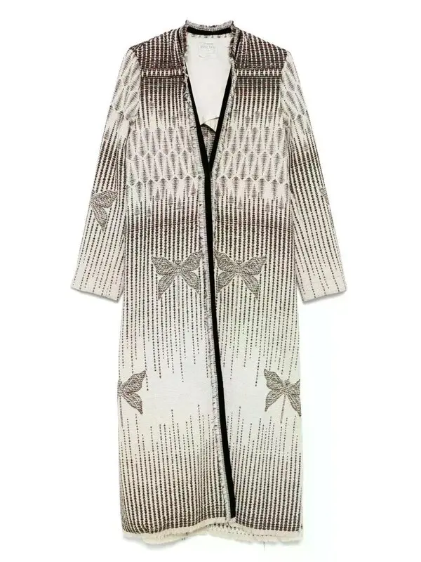 FORTE_FORTE V-neck Coat - Neutrals