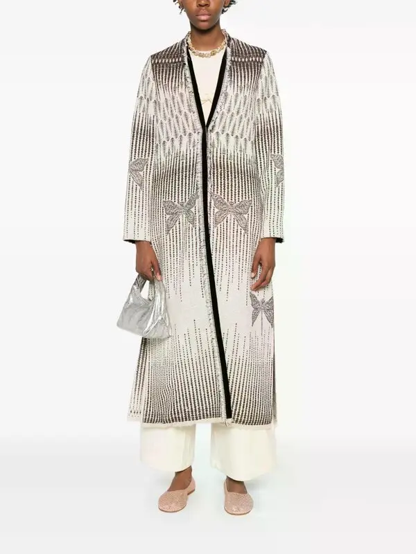 FORTE_FORTE V-neck Coat - Neutrals