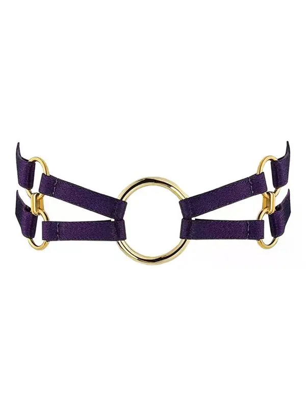 BORDELLE Nara Circular Gold Ring Collar - Purple