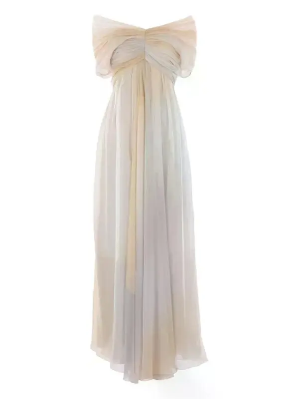Alberta Ferretti Draped Gradient-effect Dress