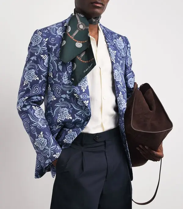 Ralph Lauren Purple Label Silk Paisley Kent Blazer