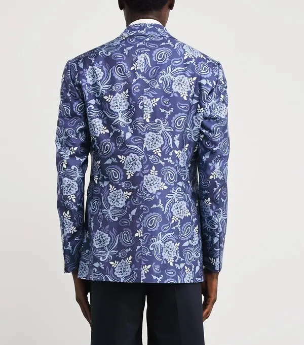 Ralph Lauren Purple Label Silk Paisley Kent Blazer