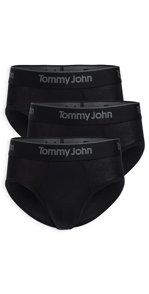 Tommy John Second Skin Briefs 3 Pack - Black