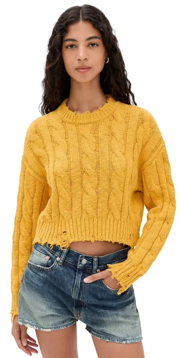 Denimist Boxy Cable Knit Sweater
