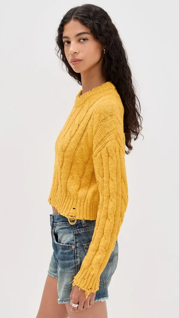 Denimist Boxy Cable Knit Sweater
