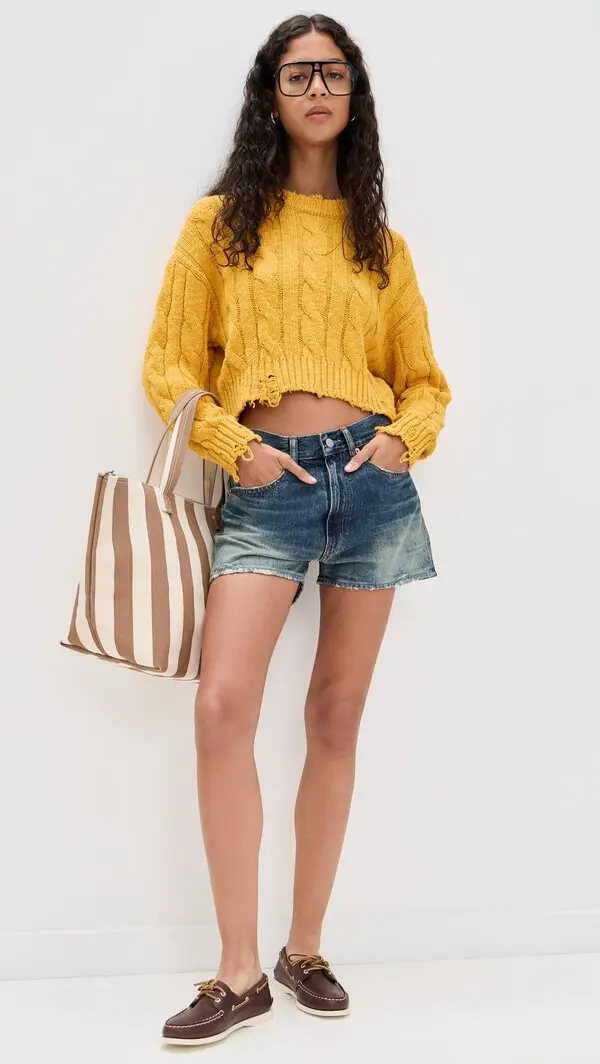 Denimist Boxy Cable Knit Sweater