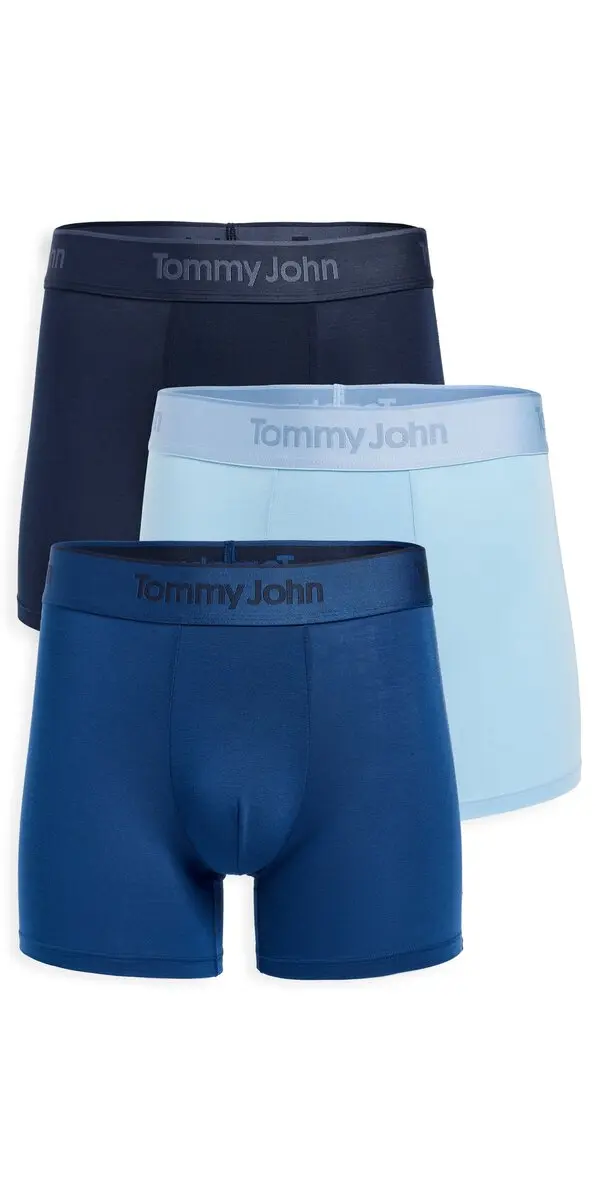 Tommy John Second Skin 4 Trunks 3 Pack - Dress Blues/blue Quartz/ Dutch