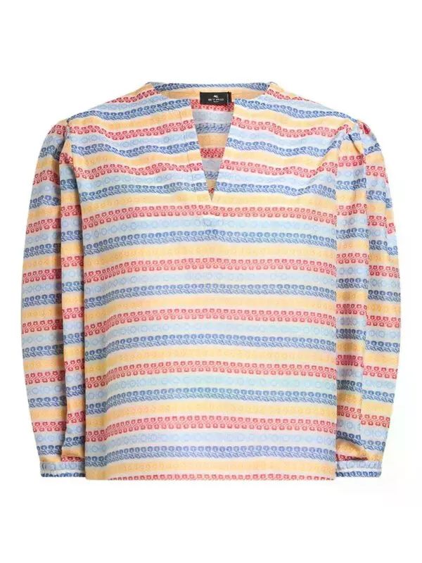 Etro Jacquard Striped Blouse