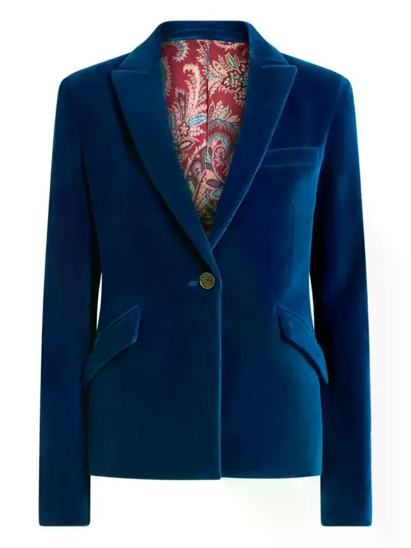 Etro Single-breasted Velvet Blazer