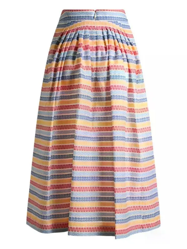 Etro Jacquard Pleated Midi Skirt