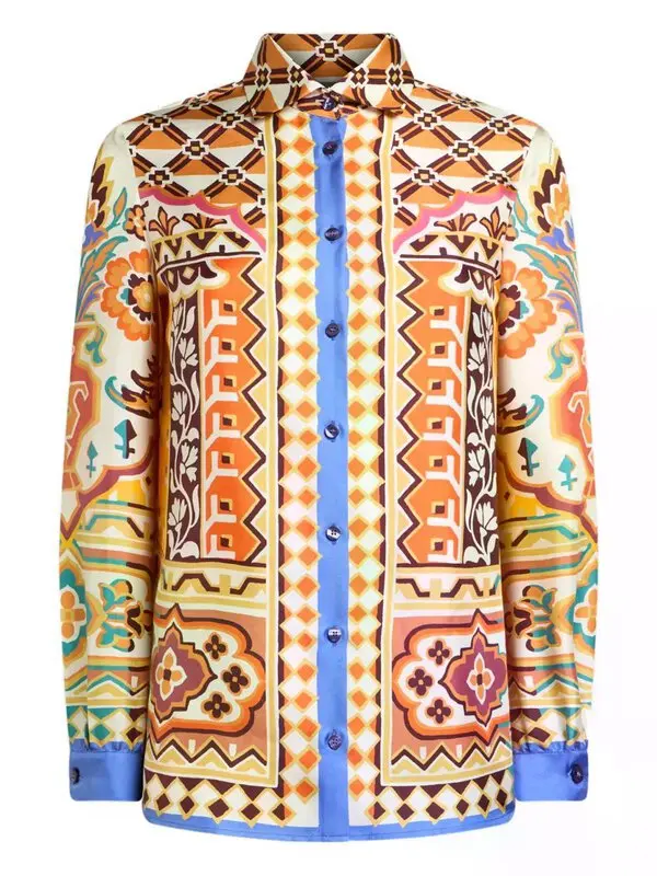 Etro Printed Silk Shirt