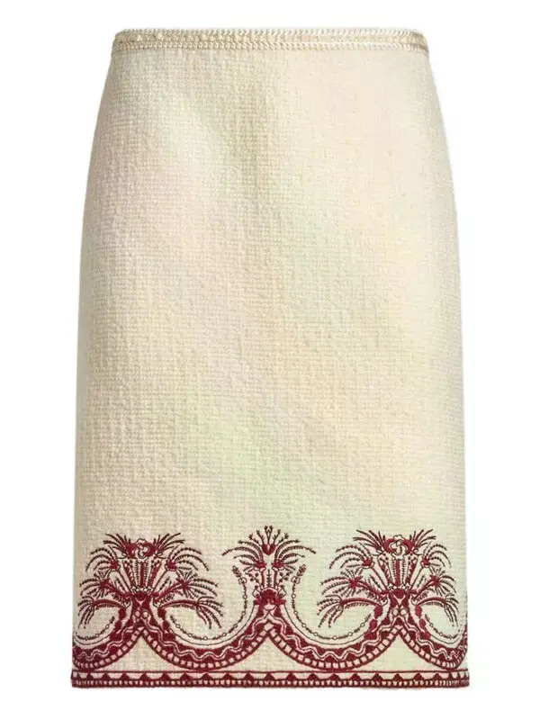Etro Bouclé Pencil Skirt - Neutrals