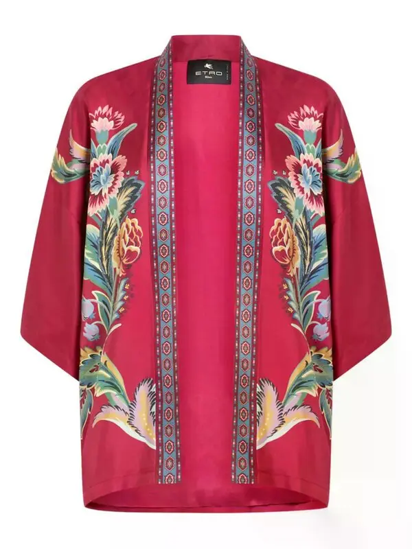 Etro Floral-print Open-front Top