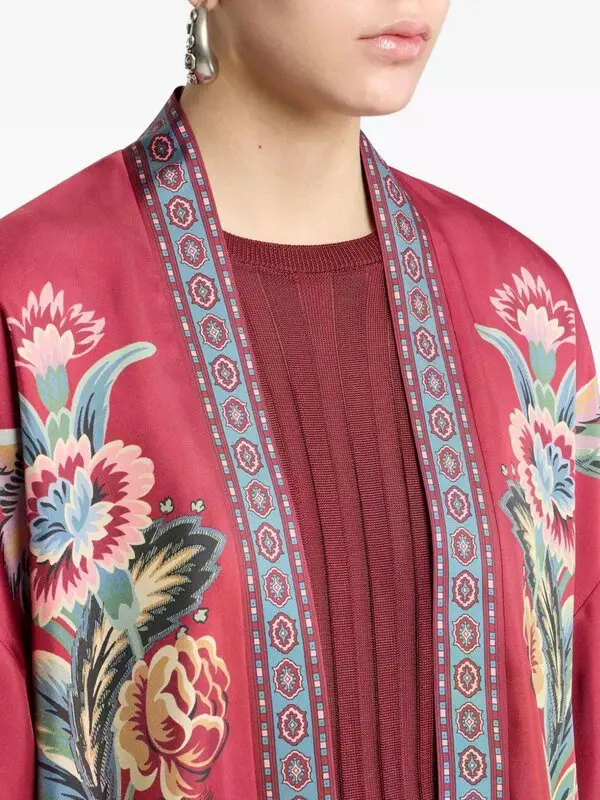 Etro Floral-print Open-front Top