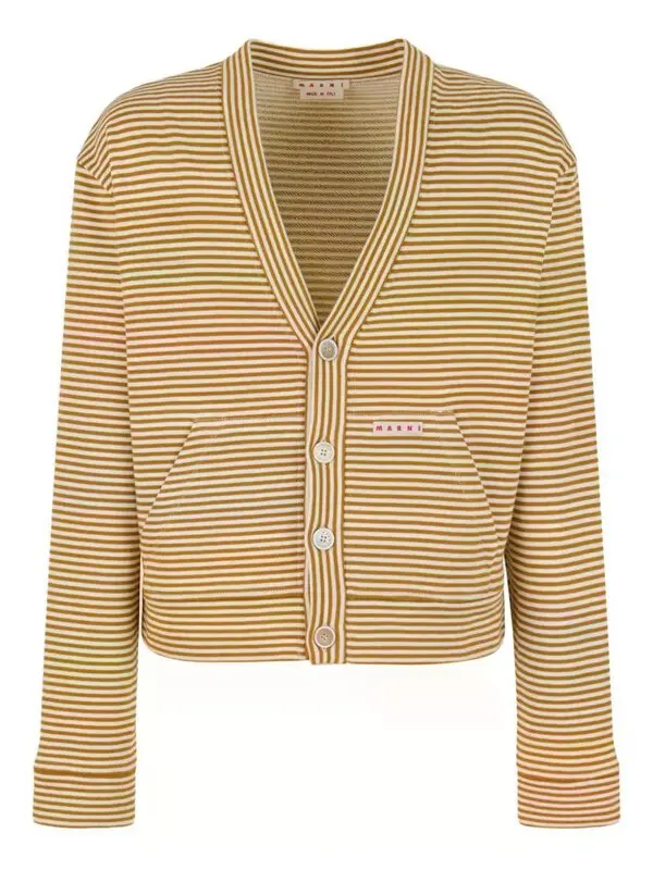 Marni Striped Button-up Cardigan