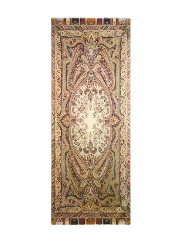 Etro Paisley-print Scarf - Brown