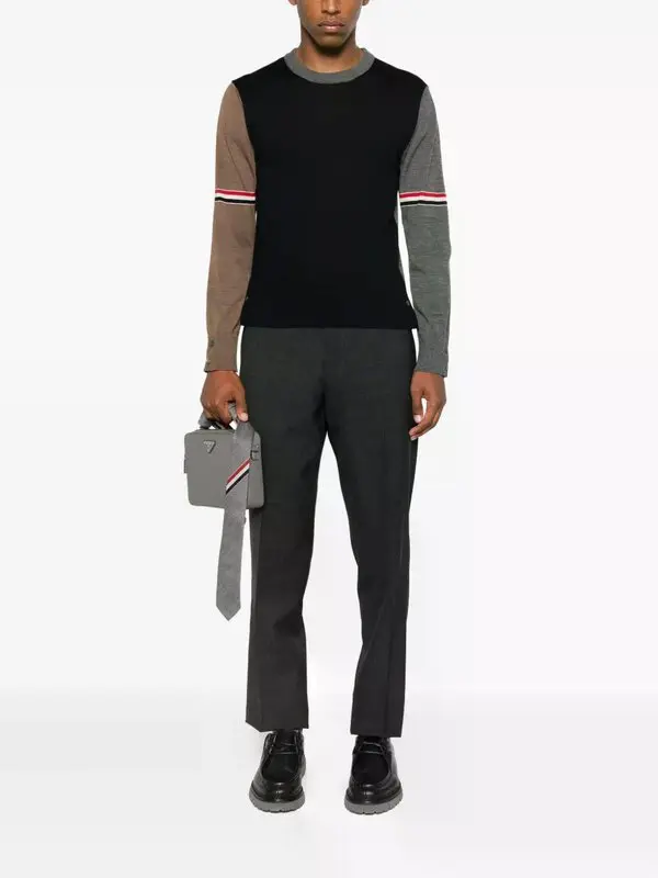 Thom Browne Paneled Wool Sweater
