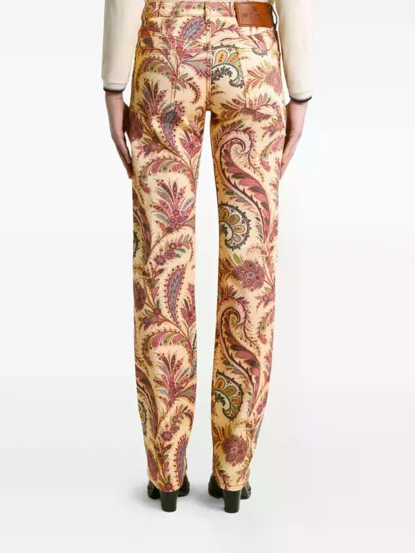 Etro Paisley-print Straight-leg Jeans