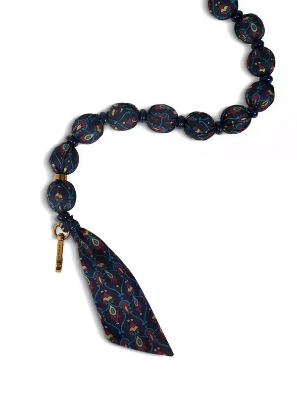 Etro Handle With Embellished Spheres And Fabric Accents