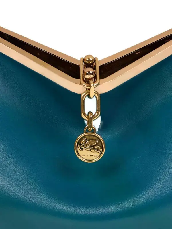 Etro Vela Leather Tote Bag - Blue
