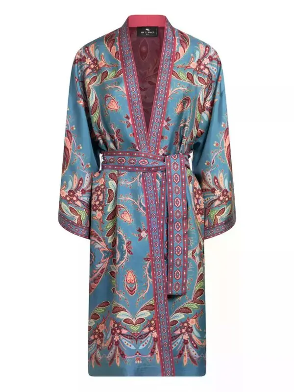 Etro Paisley-print Belted Coat