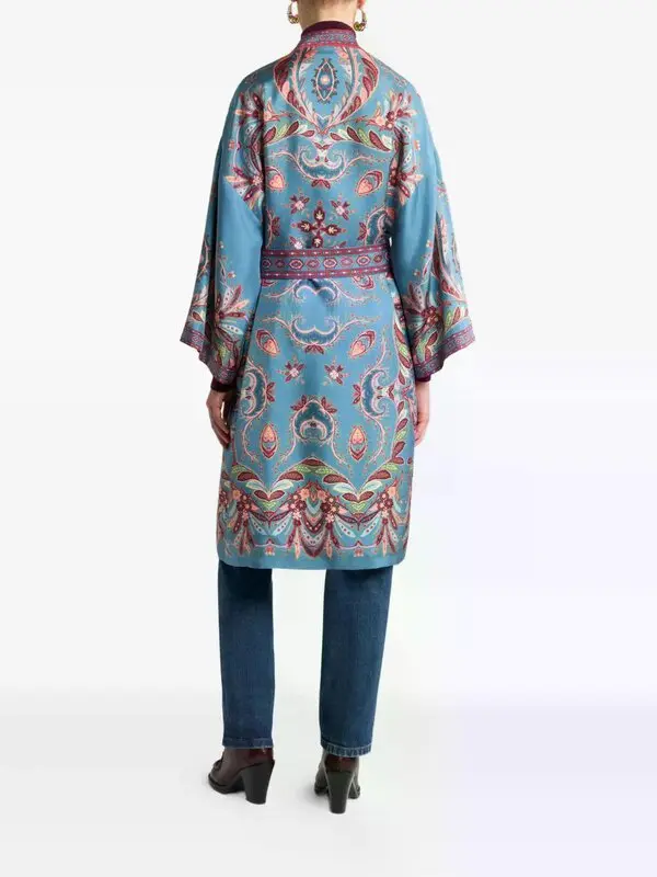 Etro Paisley-print Belted Coat