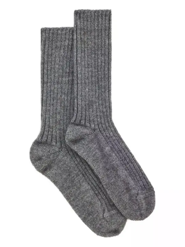 Etro Ribbed Mid-calf Socks - Grey