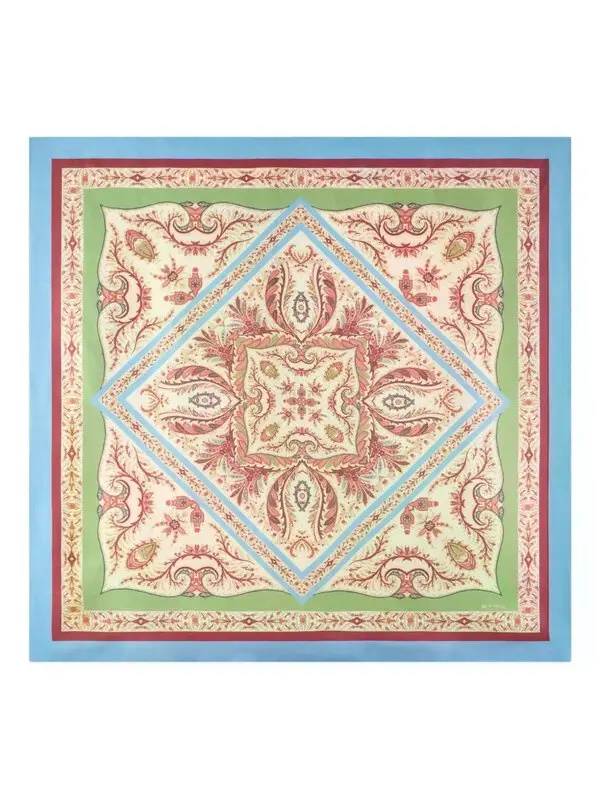 Etro Paisley-print Silk Scarf - Green