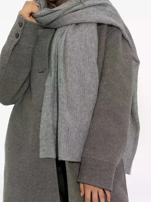 LISA YANG Ribbed Scarf - Grey