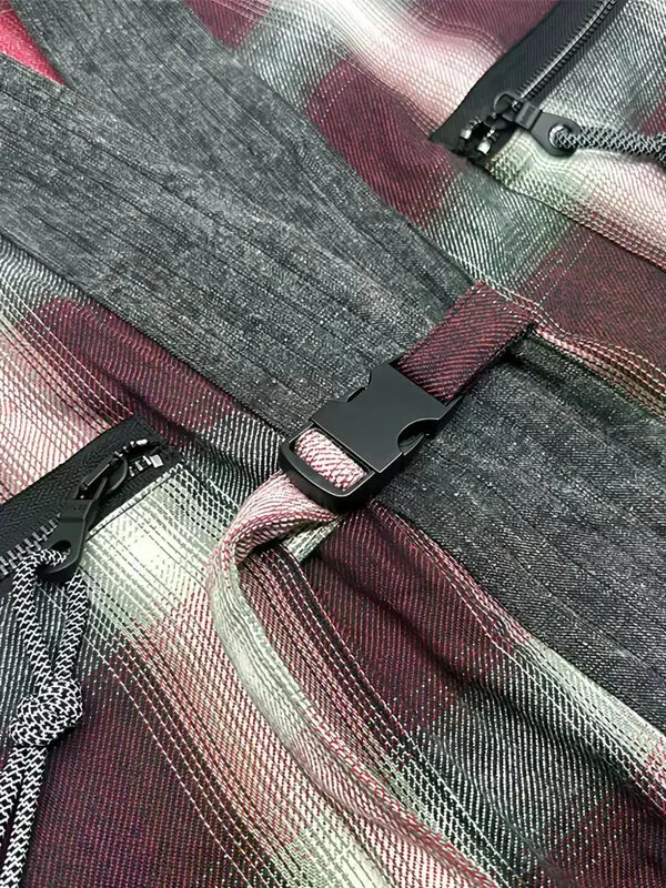 MOSTLY HEARD RARELY SEEN Plaid Buckle Shirt Jacket