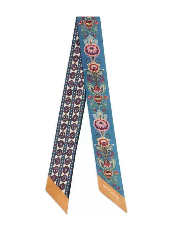 Etro Paisley-print Scarf - Blue