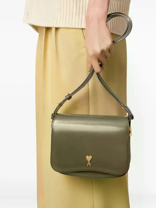 AMI Paris Paris Glazed Leather Bag