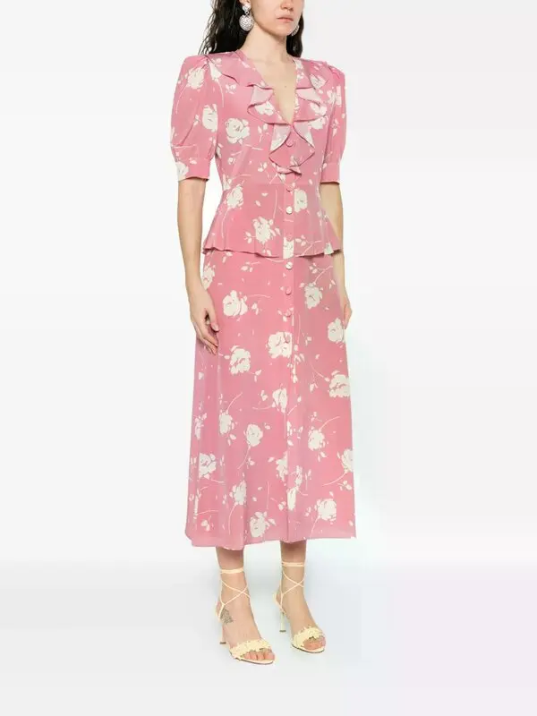 Alessandra Rich Floral-print Midi Dress